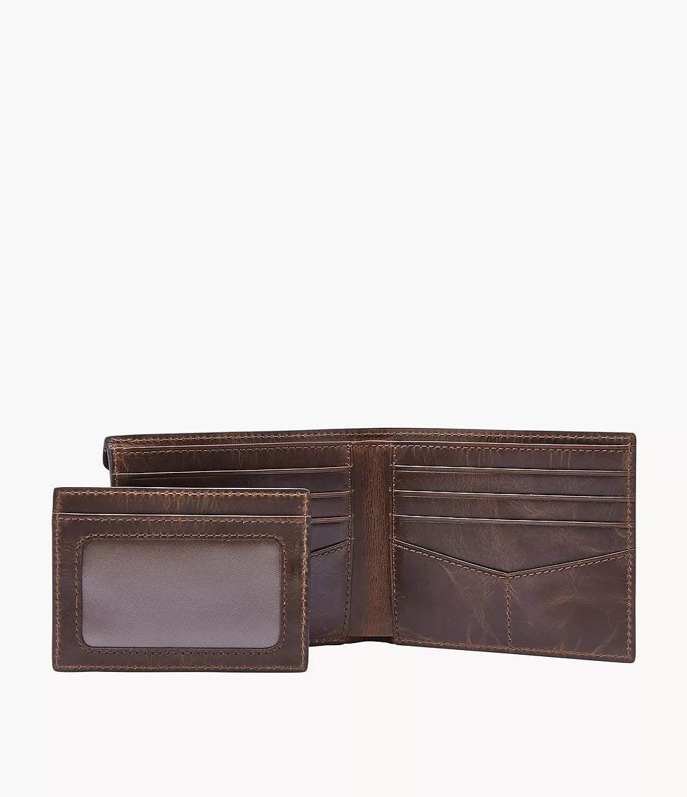 Derrick Leather RFID Sliding 2-in-1 Wallet - Dark Brown – Mitton's ...